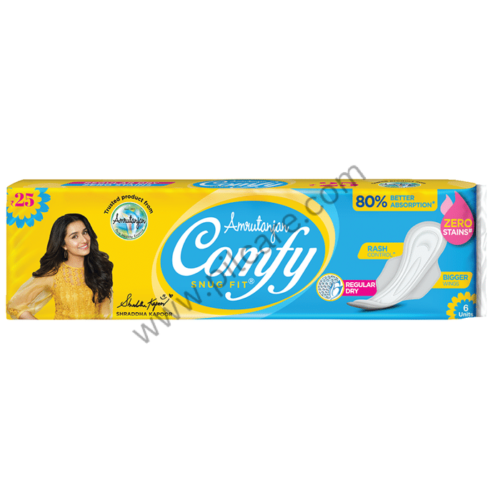 Amrutanjan Comfy Snug Fit Sanitary Pads Regular Dry - N Chimanlal ...