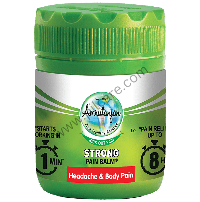 Amrutanjan Strong Pain Balm for Headache & Body Pain - N Chimanlal ...