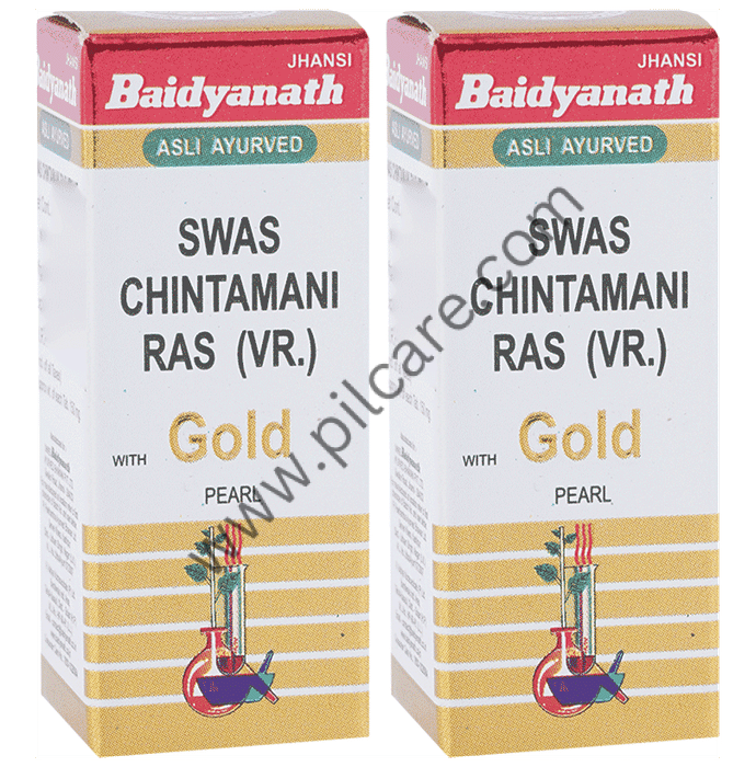 Baidyanath (Jhansi) Swas Chintamani Ras (Vr.) with Gold Pearl (10 Each ...