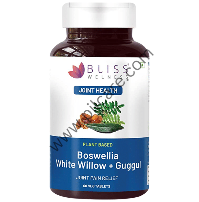 Bliss Welness Joint Health Boswellia White Willow + Guggul Veg Tablet ...