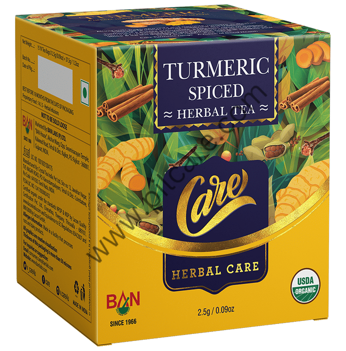 Care Turmeric Spiced Herbal Tea Bag (1.5gm Each) - N Chimanlal Enterprises