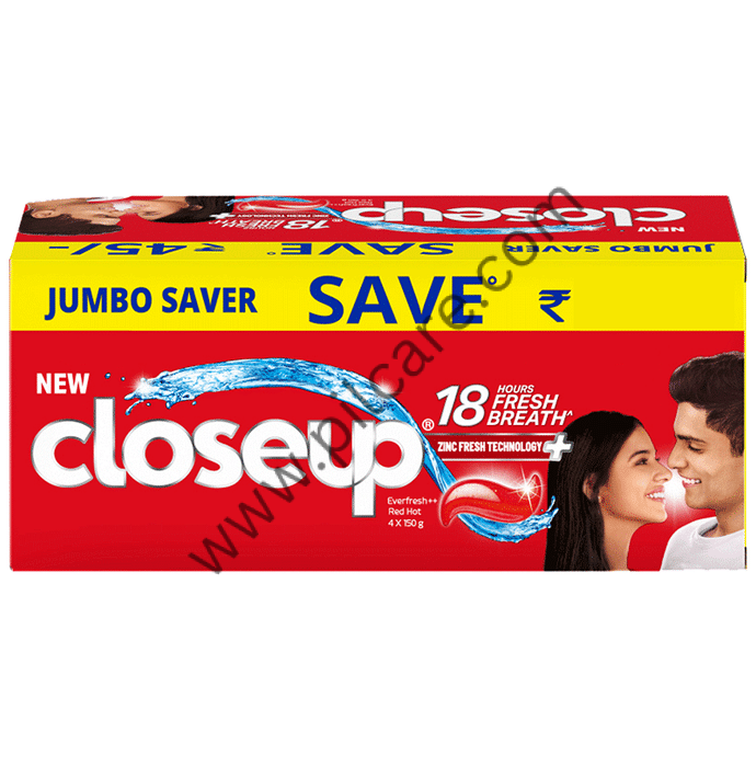 Closeup Everfresh+ Red Hot Toothpaste (150gm Each) Long lasting 18 ...