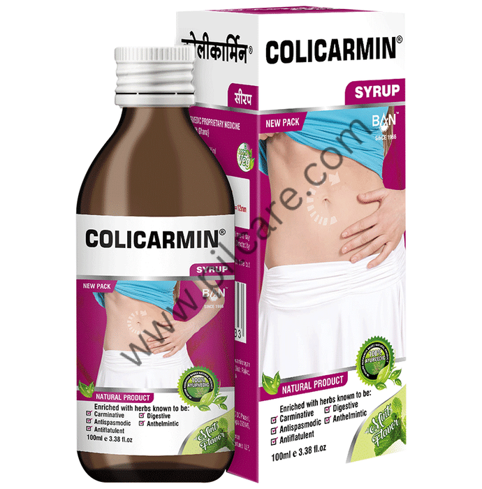 Colicarmin Syrup Mint | Relieves Bloating & Abdominal Distension| Syrup ...