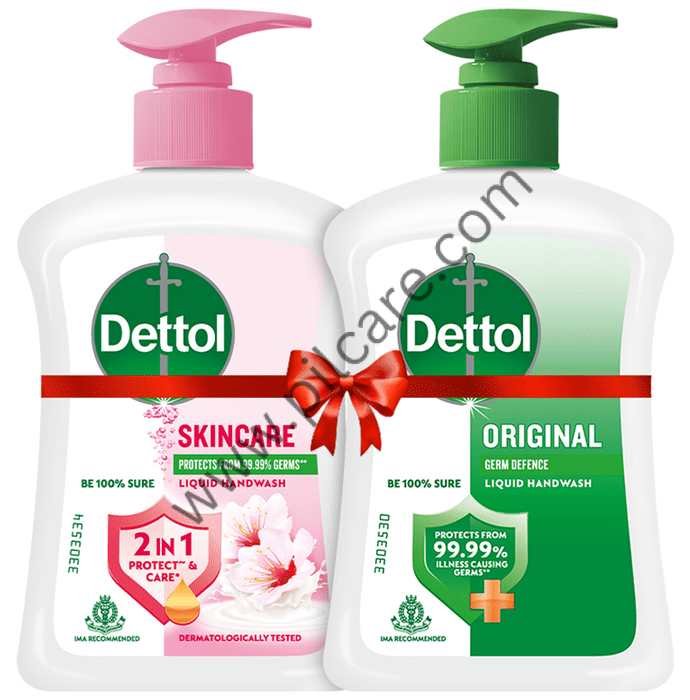 Dettol Combo Pack of Skincare Liquid Handwash & Original Liquid ...