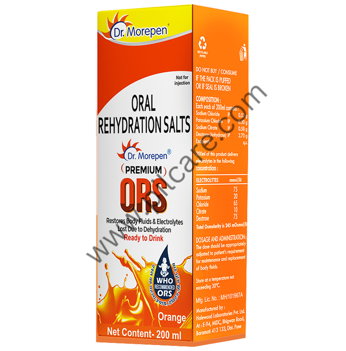 Dr. Morepen Premium ORS Ready to Drink Orange - N Chimanlal Enterprises