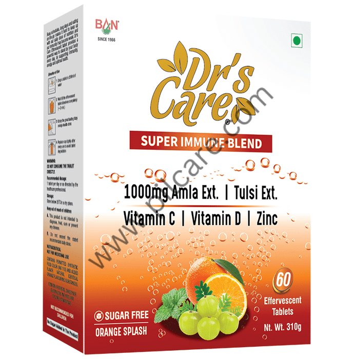 Dr's Care Super Immune Blend Effervescent Tablet Orange Sugar Free - N ...