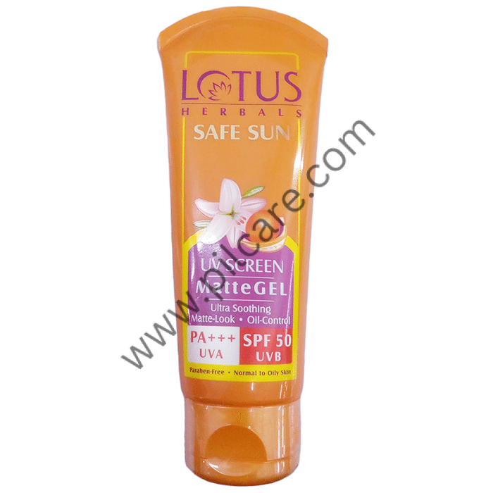 Lotus Herbals Safe Sun UV Screen Matte Gel PA+++ SPF 50 PA+++ - N ...