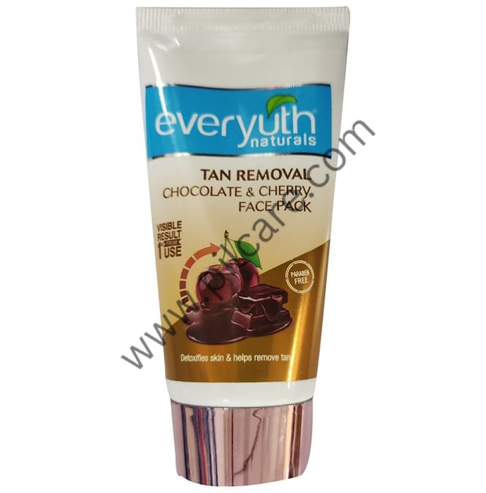 Everyuth Naturals Pure & Light Tan Removal Pack Chocolate & Cherry - N ...