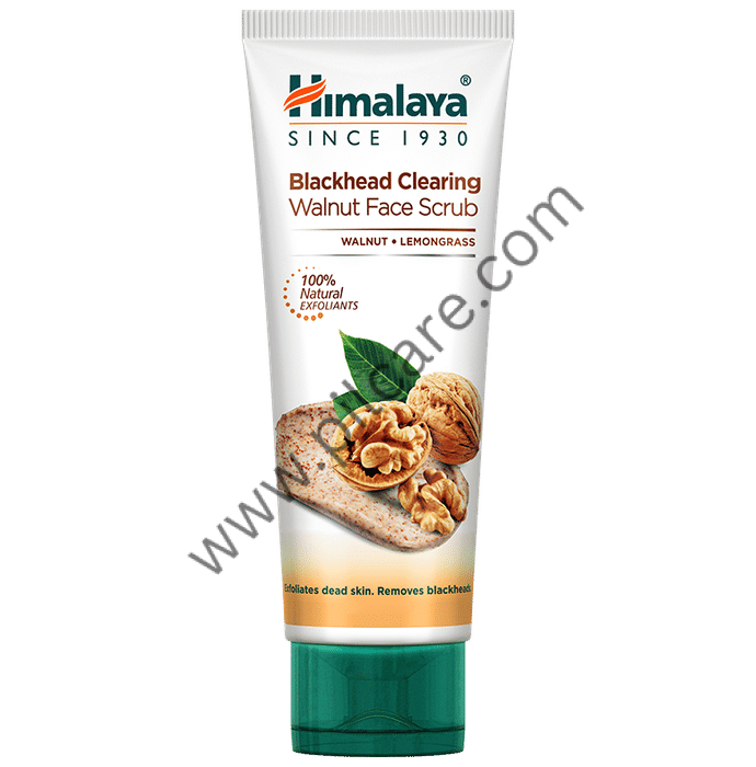 Himalaya Blackhead Clearing Walnut + Lemongrass Face Scrub | Exfoliates ...