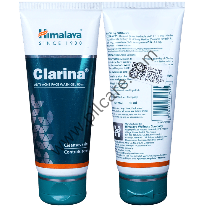 Himalaya Clarina Face Wash | Cleanses Skin & Controls Acne - N ...