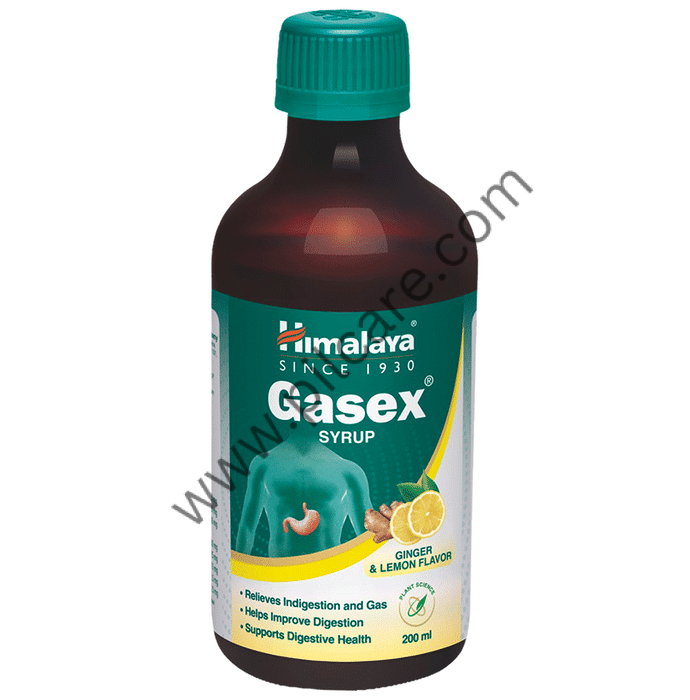 Himalaya Gasex Syrup ( Ginger Lemon Flavor) | Digestive Wellness ...
