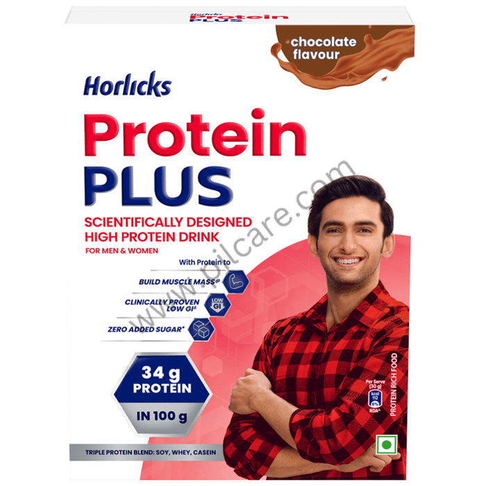Horlicks Protein Plus with Triple Protein Blend of Soy, Whey, Casein ...