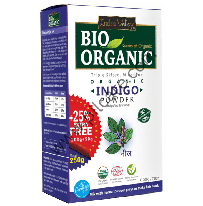 Indus Valley Bio Organic Indigo Powder +25% Extra Free - N Chimanlal ...