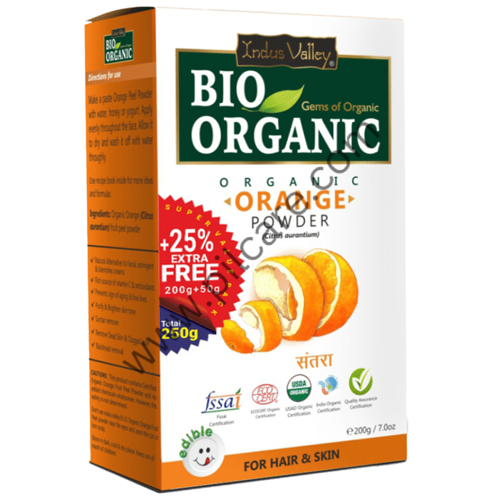 Indus Valley Bio Organic Orange Powder +25% Extra Free - N Chimanlal ...