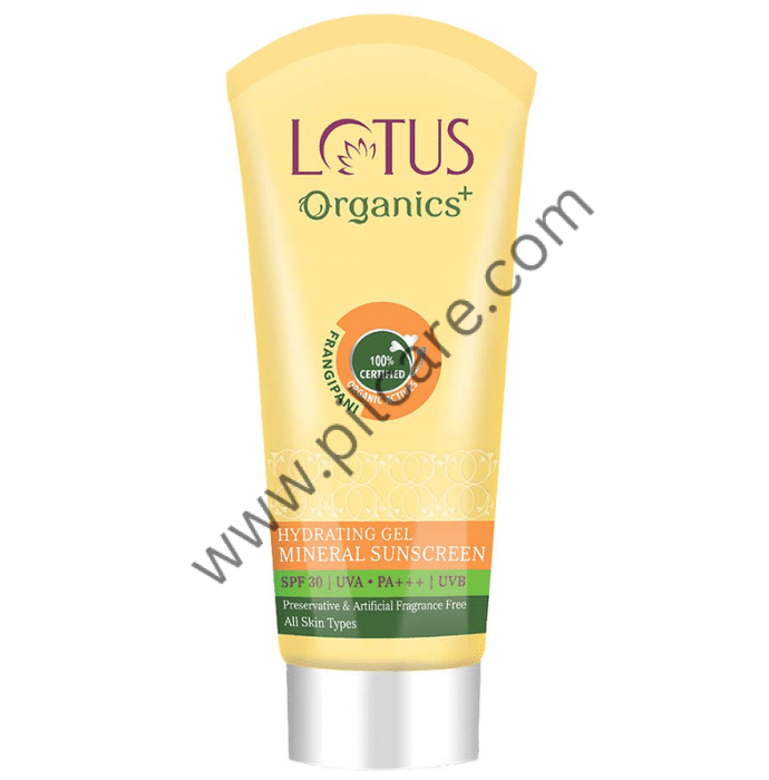 Lotus Organics+ Hydrating Gel Mineral Sunscreen SPF 30 PA+++ - N ...