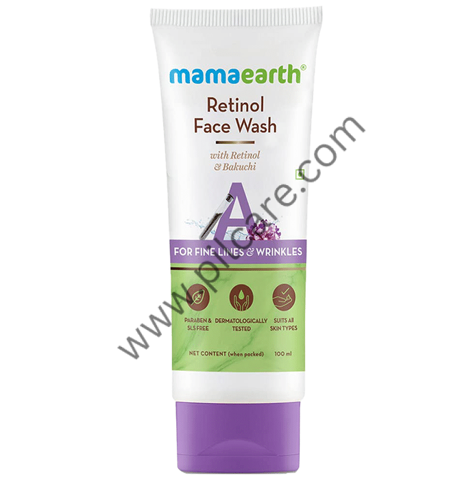 Mamaearth Retinol Face Wash for Healthy Skin | Paraben & SLS-Free ...