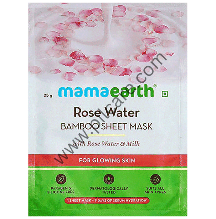 Mamaearth Rose Water Bamboo Sheet Mask - N Chimanlal Enterprises