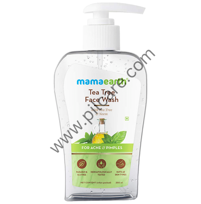 Mamaearth Tea Tree Face Wash for Healthy Skin | Paraben & SLS-Free ...