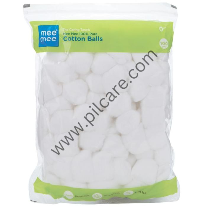 Mee Mee 100% Pure Cotton Balls (100gm Each) - N Chimanlal Enterprises