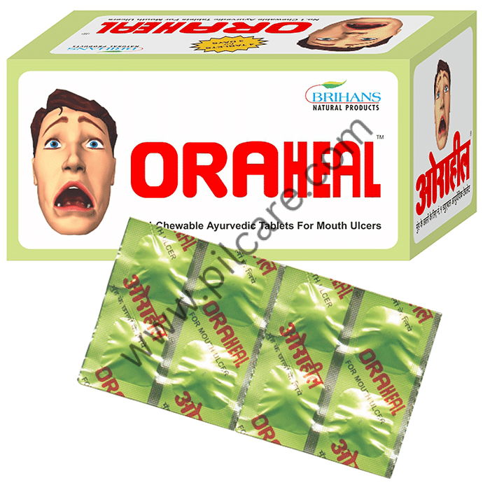 Oraheal Mouth Ulcer Chewable Tablet (8 Each) - N Chimanlal Enterprises