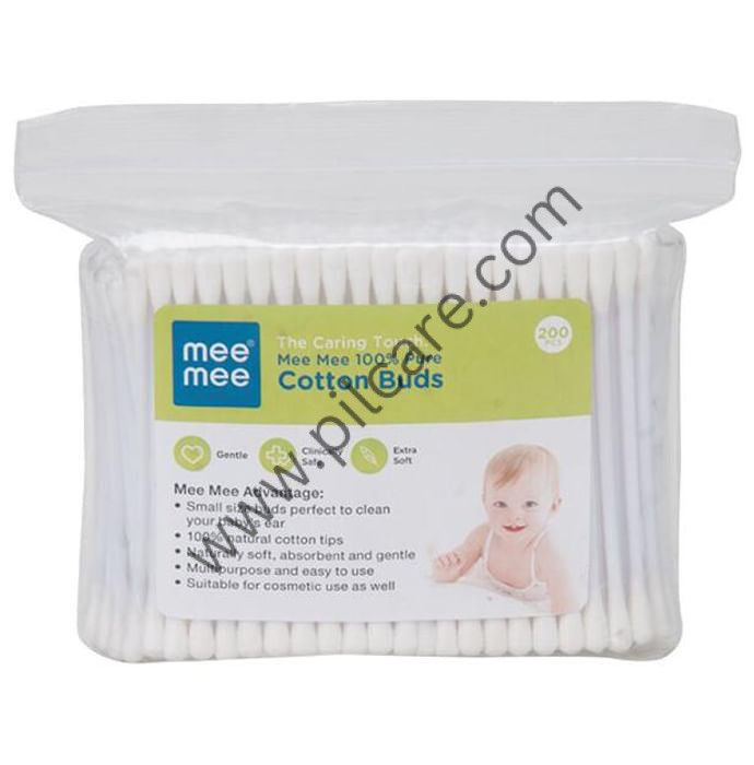 Mee Mee 100% Pure Cotton Buds White - N Chimanlal Enterprises