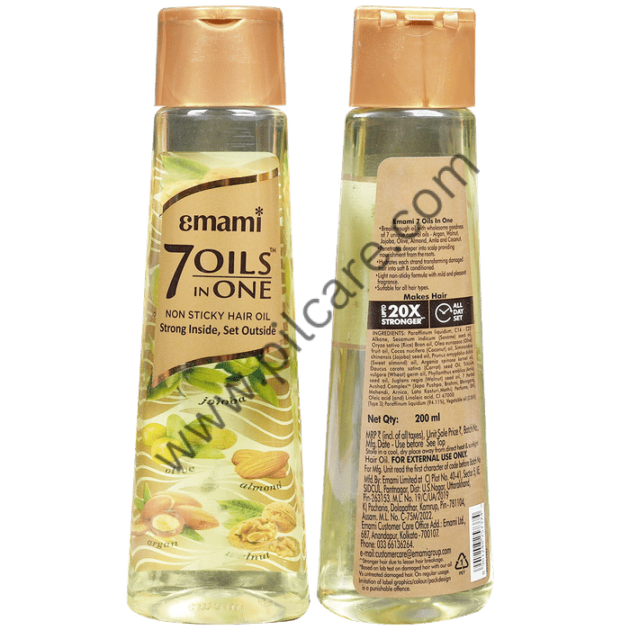 Emami 7 Oils in One Non Sticky Hair Oil - N Chimanlal Enterprises