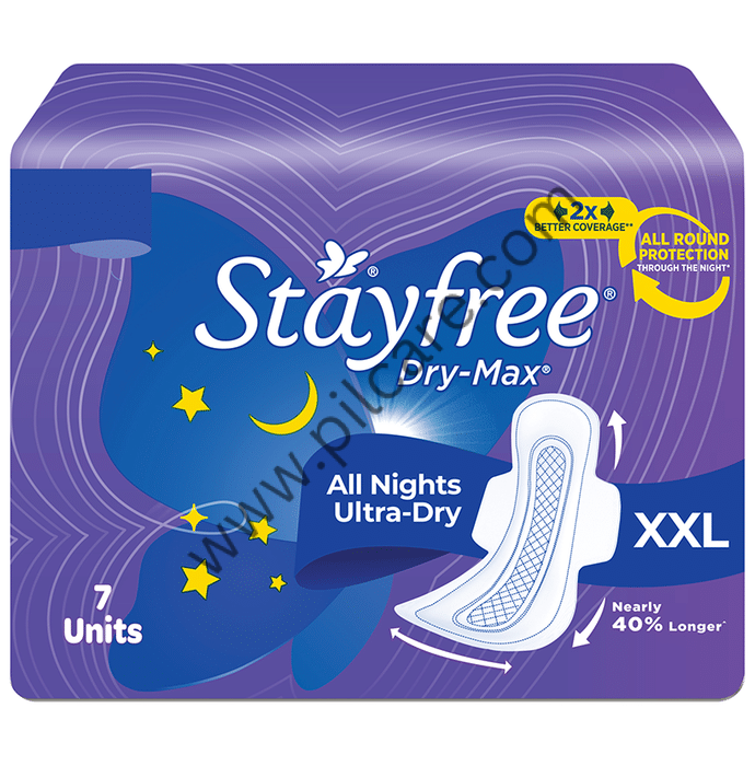 Stayfree Dry-Max All Night Ultra-Dry Pads XXL - N Chimanlal Enterprises