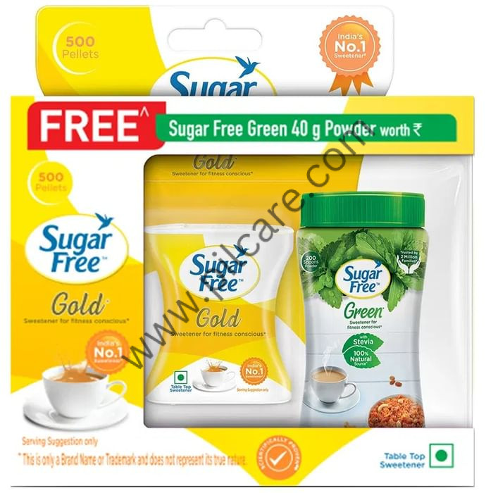Sugar Free Gold Pellet (500) with Sugar Free Green 40gm Powder Free - N ...