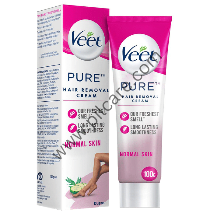 Veet Pure Hair Removal Cream with No Ammonia Smell | For Normal Skin ...