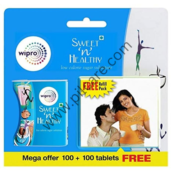 Wipro Sweet n Healthy Aspartame 100 Tablets with Free 100 Tablets ...
