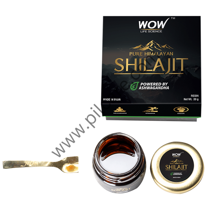 WOW Life Science Pure Himalayan Shilajit Powered by Ashwagandha Resin ...