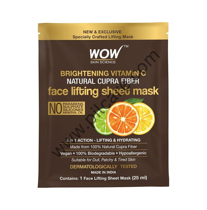 WOW Skin Science Brightening Vitamin C Natural Cupra Fiber Face Lifting ...