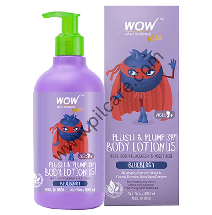WOW Skin Science Kids Plush & Plump Body Lotion Spf 15 Blueberry - N ...