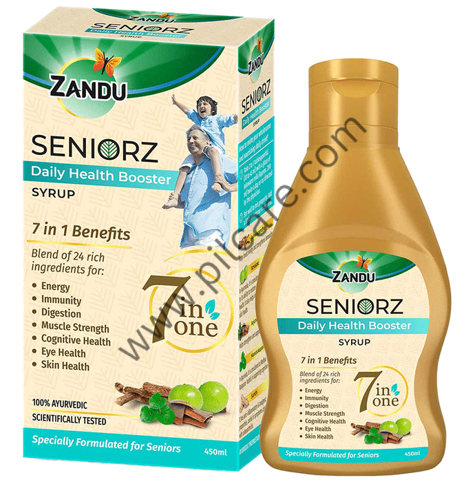 Zandu Seniorz Daily Syrup| 100% Ayurvedic & Natural Drink | Helps ...