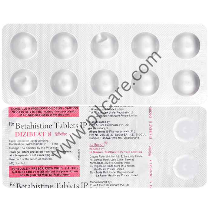Dizibeat 8mg Tablet - N Chimanlal Enterprises