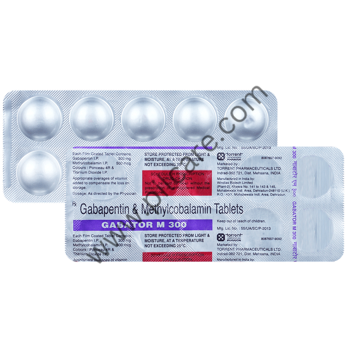 Gabator M 300mg/500mcg Tablet - N Chimanlal Enterprises