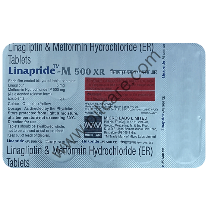 Linapride-M 500 XR Tablet - N Chimanlal Enterprises