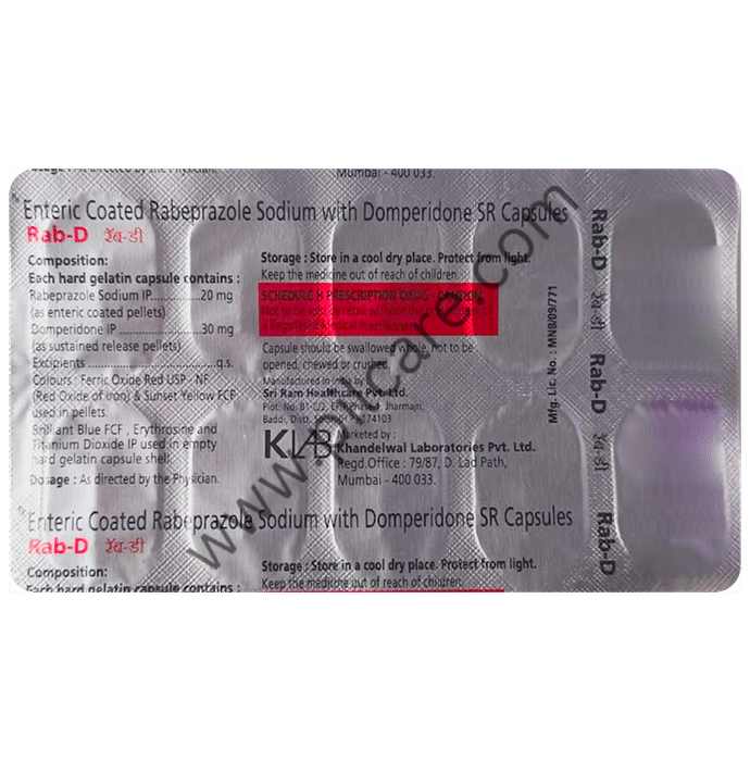Rab D 30mg/20mg Capsule - N Chimanlal Enterprises
