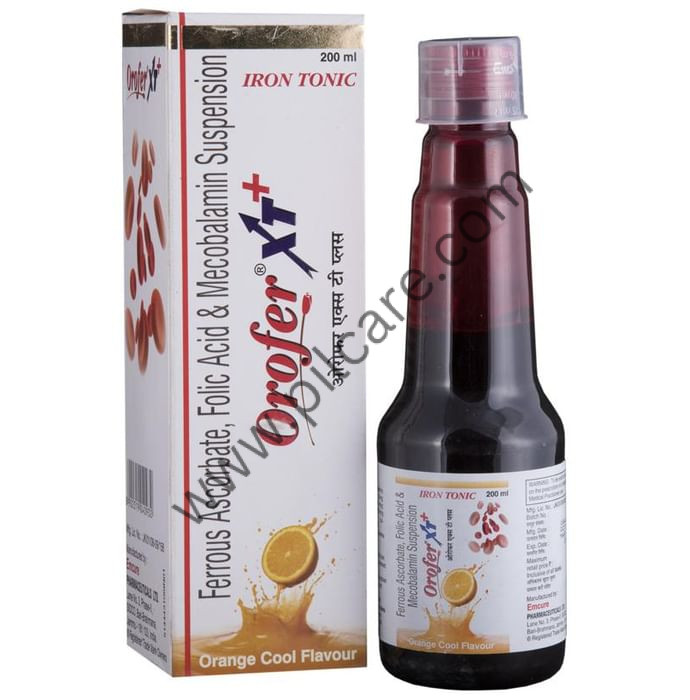 Orofer XT + Iron Tonic with Ferrous Ascorbate, Folic Acid & Mecobalamin ...