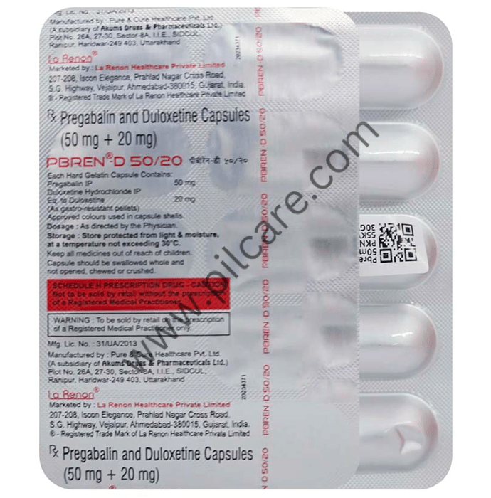 Pbren D 50mg/20mg Capsule - N Chimanlal Enterprises