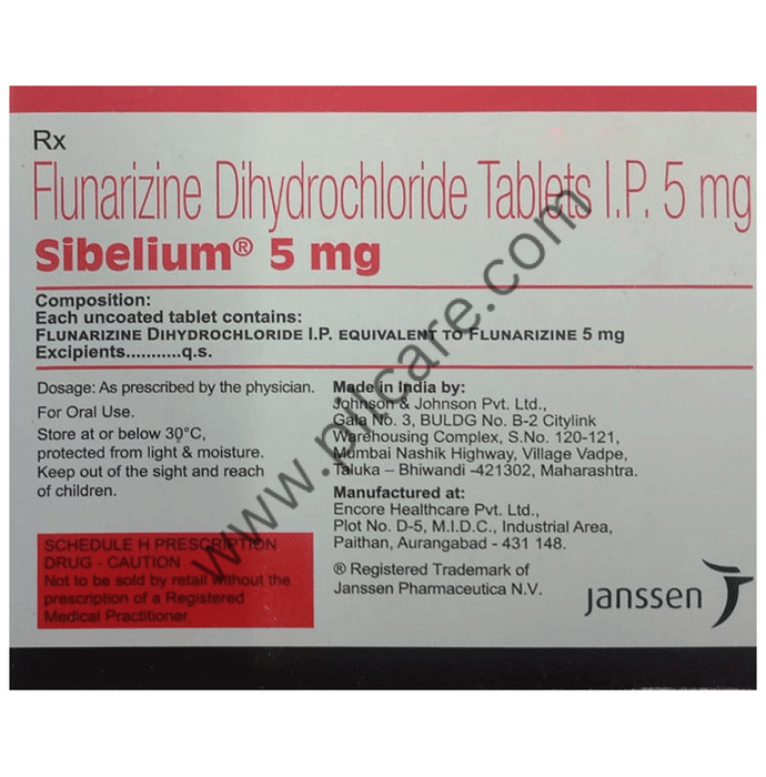 Sibelium 5mg Tablet - N Chimanlal Enterprises