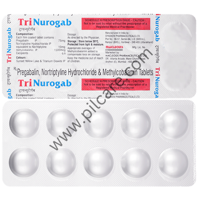 Trinurogab 75mg/10mg/1500mcg Tablet - N Chimanlal Enterprises