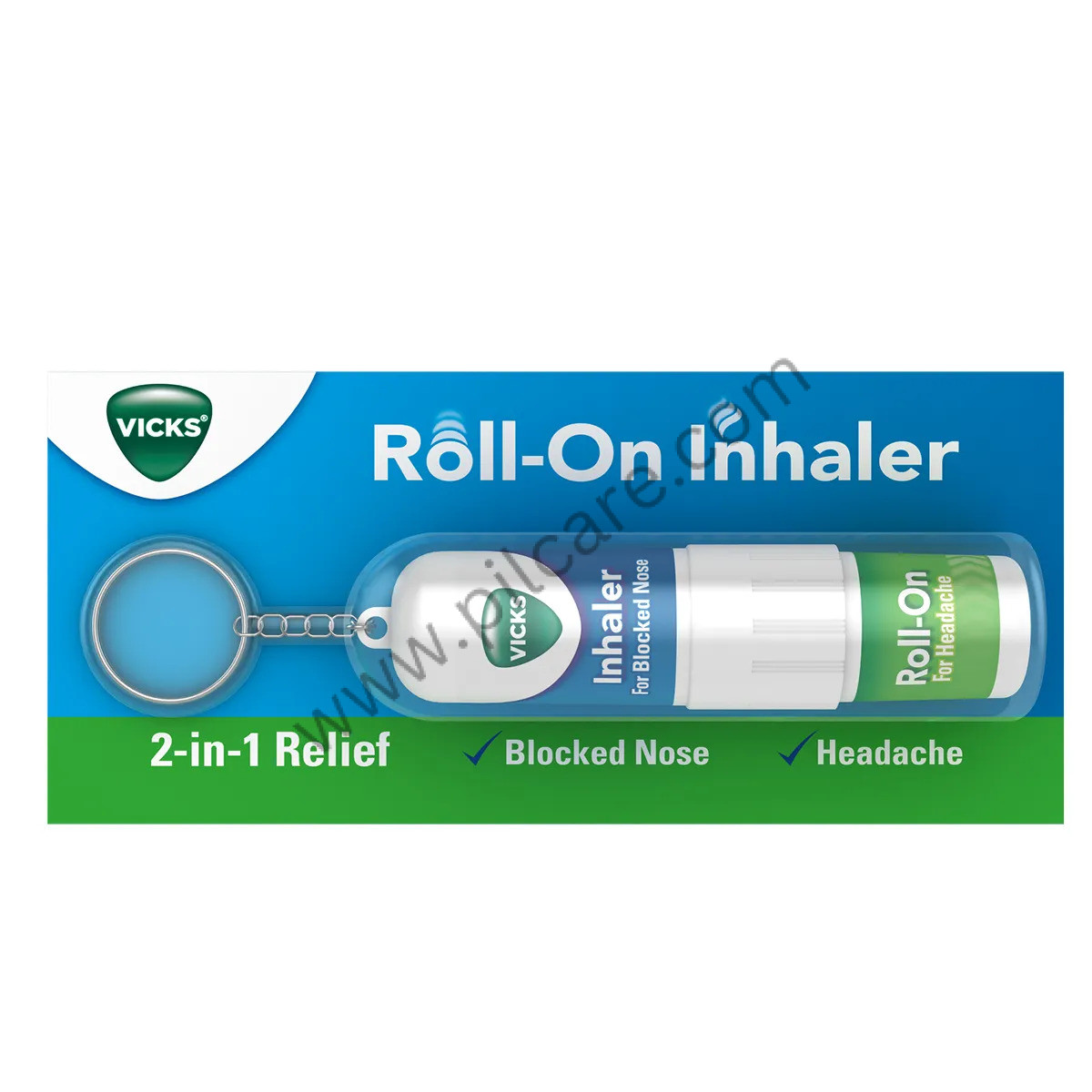 Vicks Roll On Inhaler 2 In 1 Relief For Headache And Blocked Nose - N ...