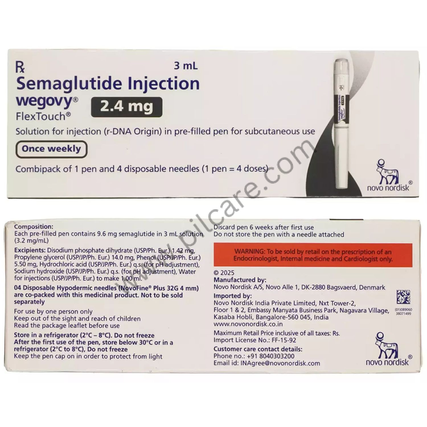 Wegovy 2.4mg FlexTouch solution for injection in pre-filled pen - N ...