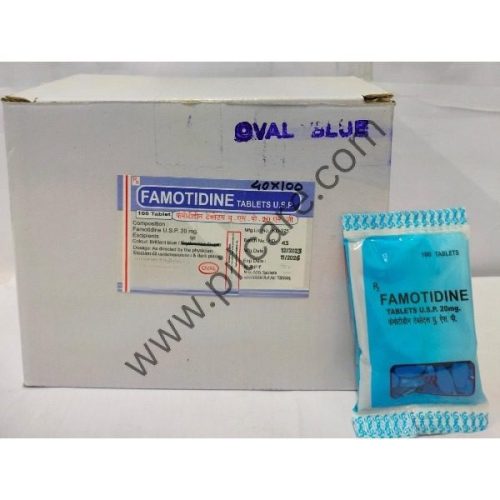 Bulk Famotidine Tablets 20mg (Oval/Blue) - N Chimanlal Enterprises